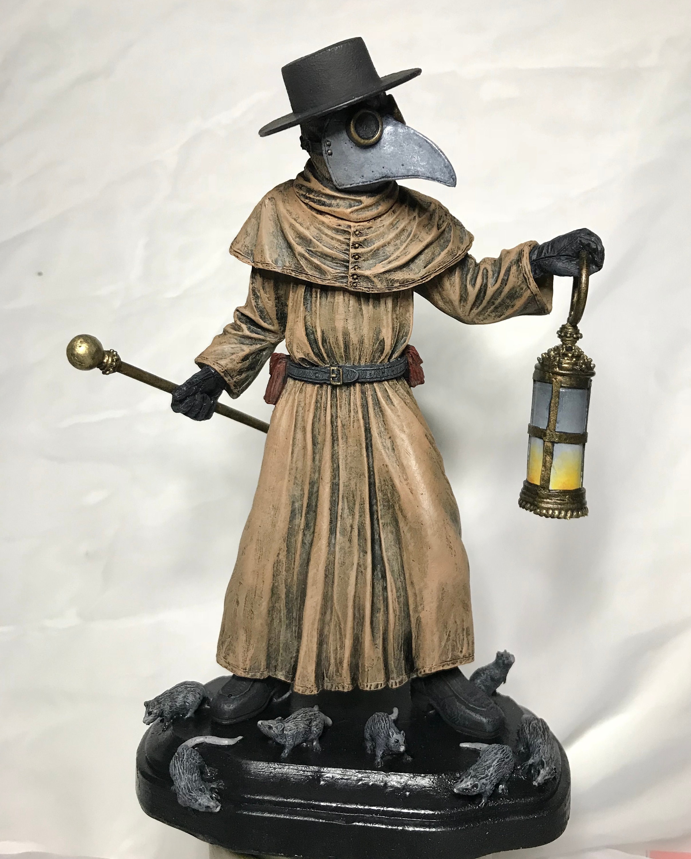 Plague Doctor Statue Full Color - Etsy