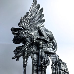 Griffin Statue, Hand Painted Resin Sculpture | Mythical Creature ...