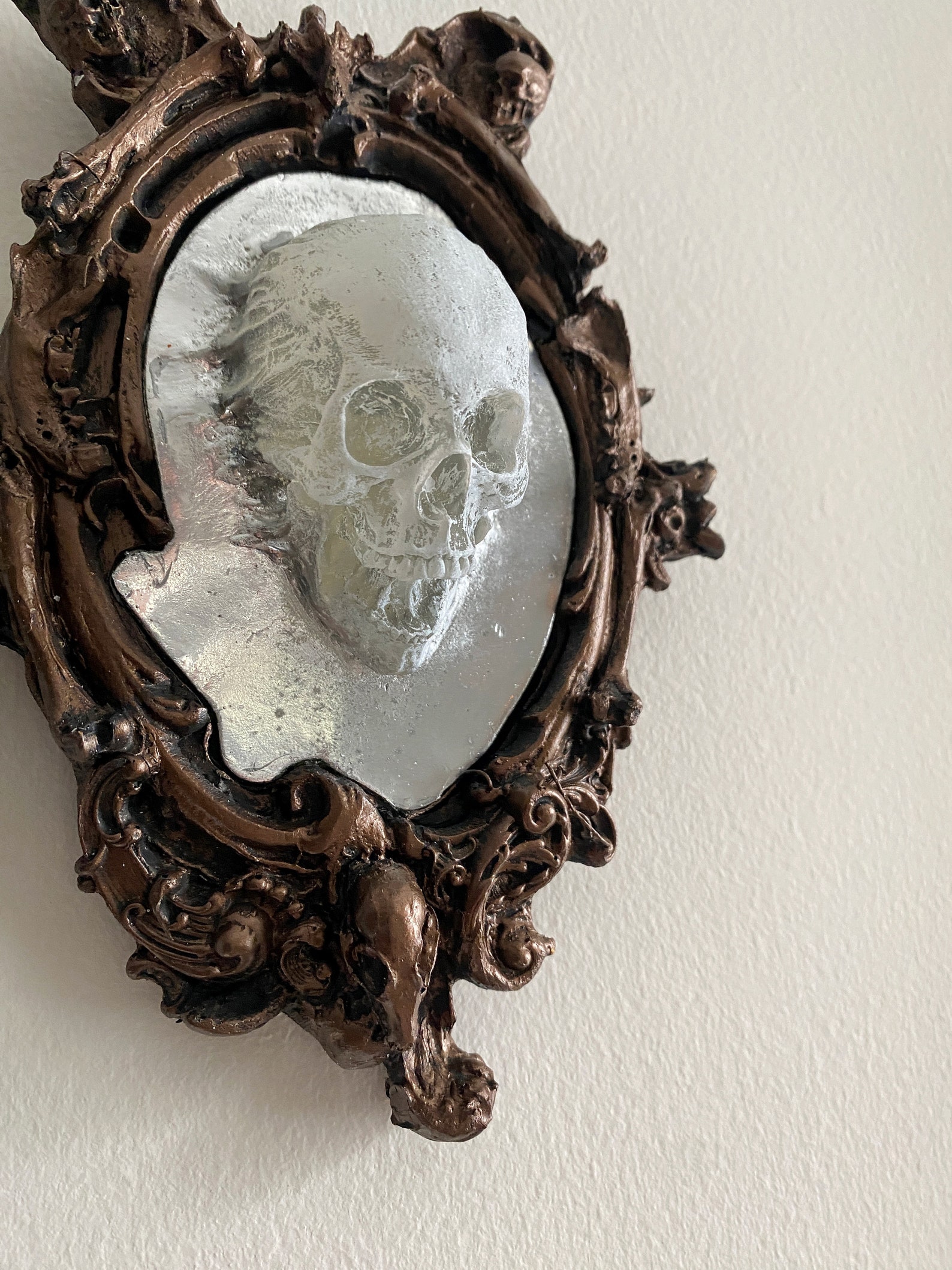 Spectral Skull Wall Plaque, Translucent White - Etsy