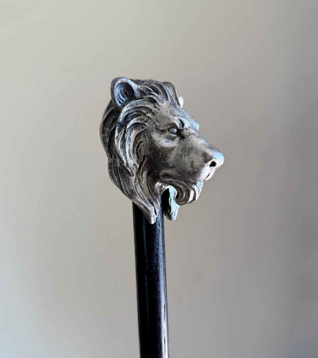 Lion Cane, Hand Sculpted Walking Stick | Medieval Gothic Cane | Fantasy ...