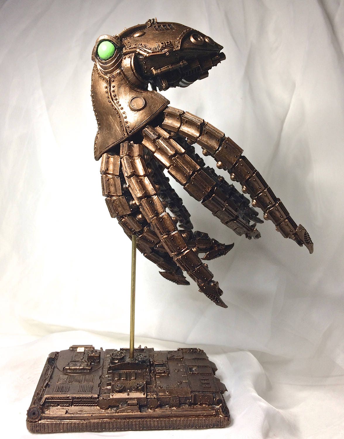 Mecha Kraken Statue, Hand Painted Resin Sculpture | Steampunk Robotic ...