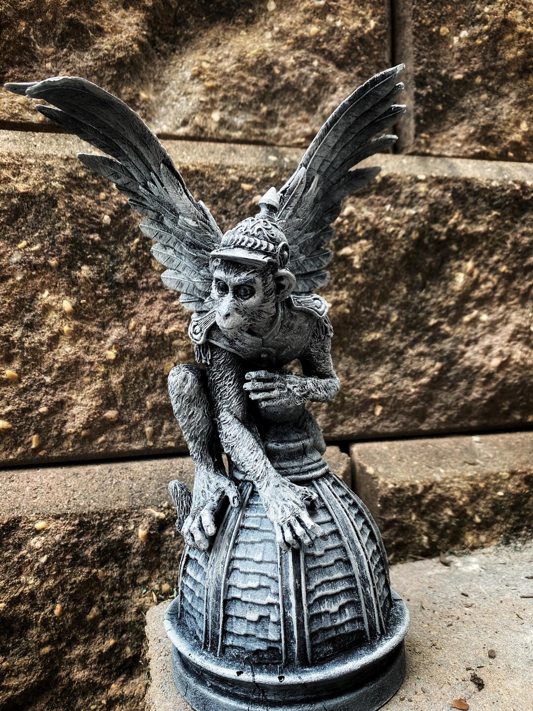 Flying Monkey Statue, Hand Painted Resin Sculpture | Mythical Creature ...