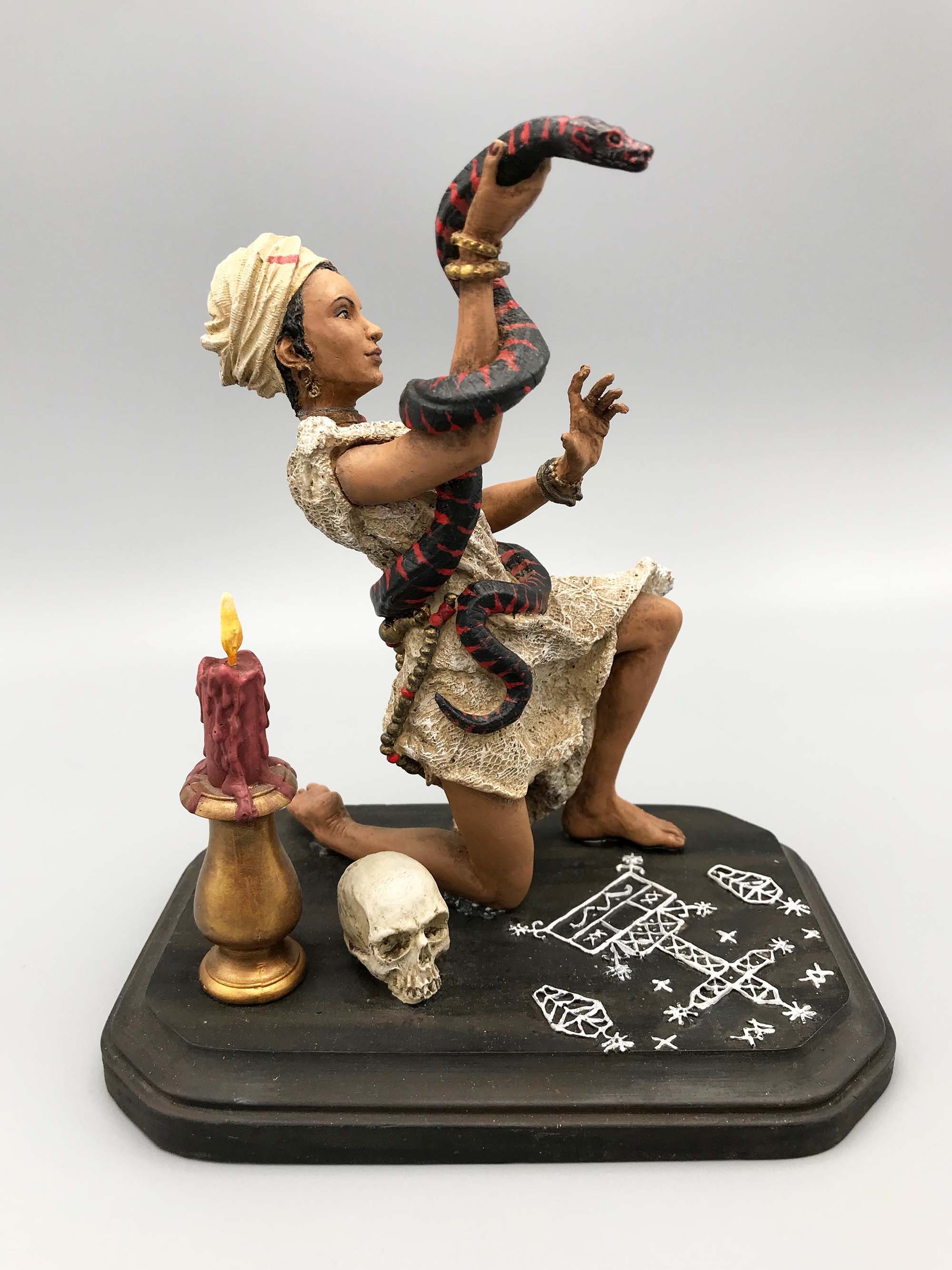 Marie Laveau, Voodoo Queen of New Orleans Statue, Full Color Resin ...