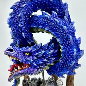 Ouroboros, World Serpent Statue, Full Color - Etsy