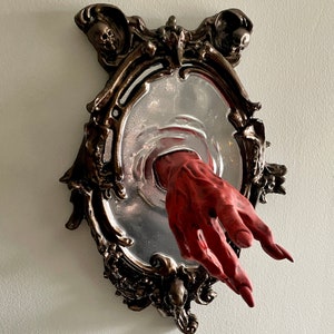 Spectral Hand Wall Plaque, Large Version, Blood Red, Resin | Victorian ...