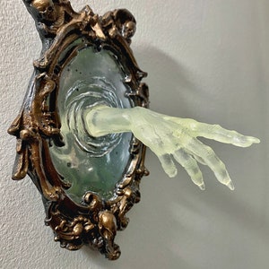 Spectral Hand Wall Plaque, Glow in the Dark Resin | Victorian Gothic ...