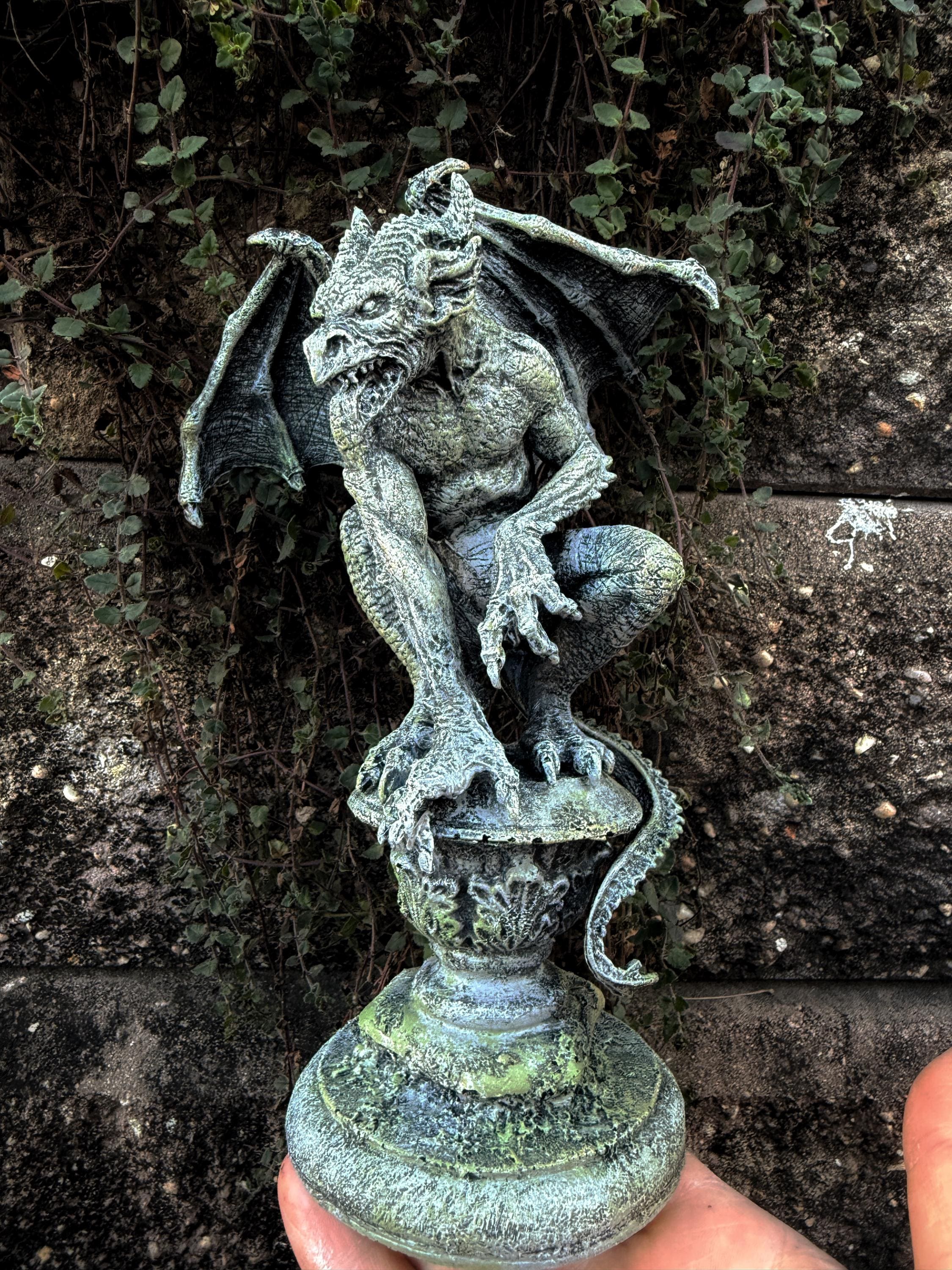 Gargoyle Statue, Hand Painted Resin | Legendary Medieval Monster ...