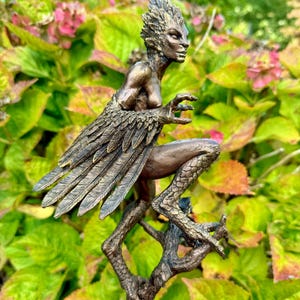 Harpy Statue, Hand Painted Resin Sculpture | Mythical Creature Figurine ...