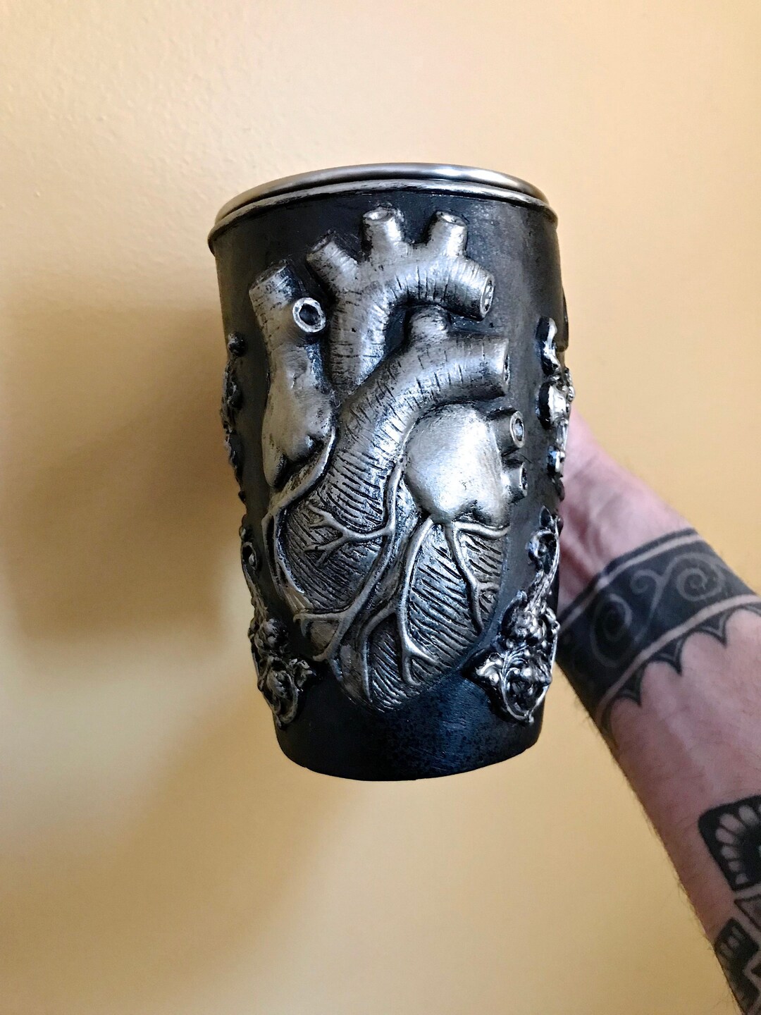 Anatomical Heart Mug, Pewter Finish - Etsy
