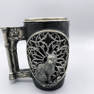 Cat and Gothic Cathedral Window Mug - Etsy