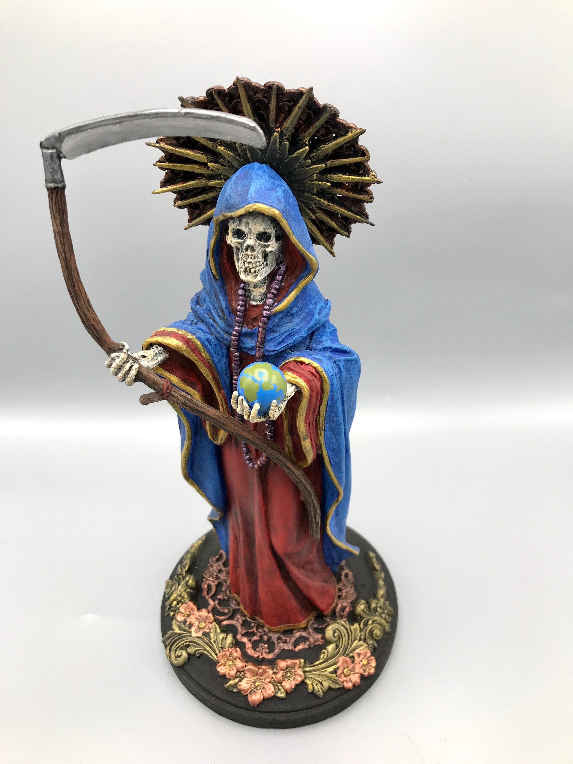 Santa Muerte Statue Full Color | Etsy
