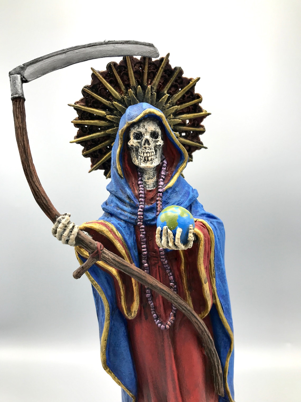 Santa Muerte Statue Full Color | Etsy