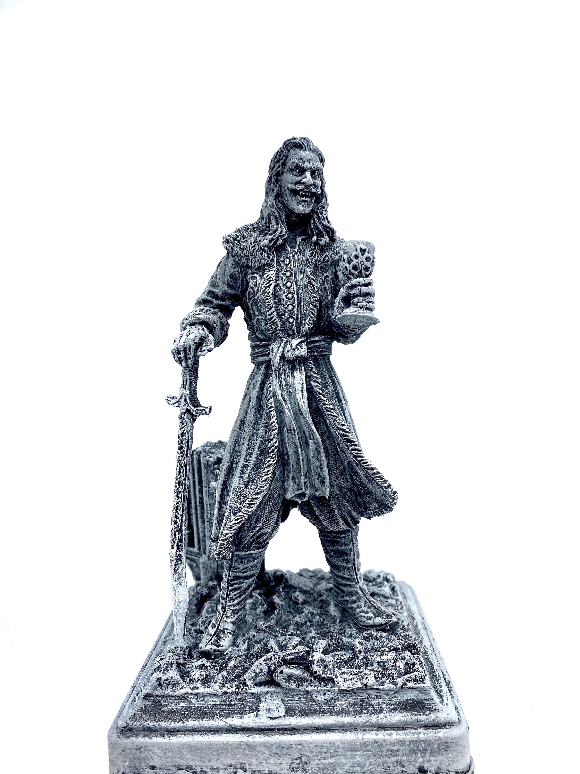 Dracula: Vlad the Impaler Statue, Hand Painted Resin Sculpture ...