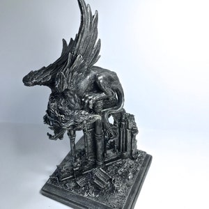 Griffin Statue, Hand Painted Resin Sculpture | Mythical Creature ...