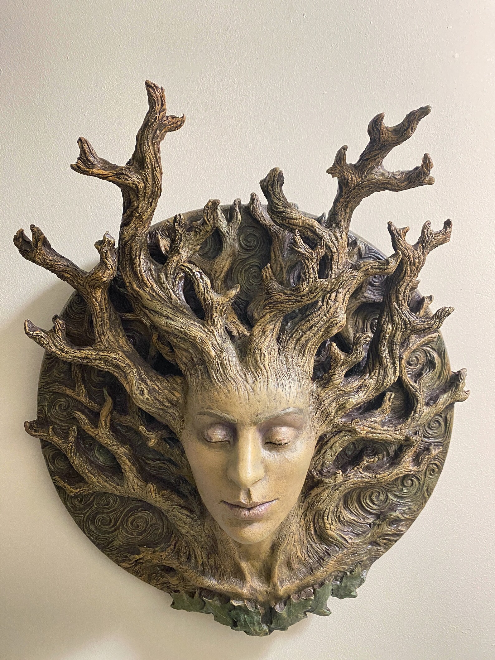 Dryad Bust, Life Sized Wall Plaque Resin Sculpture | Mythic Forest ...