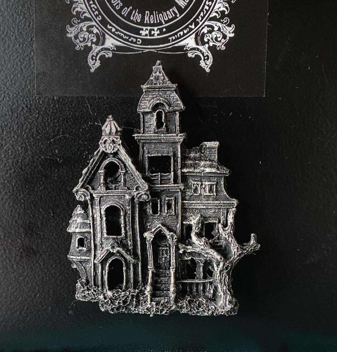 Haunted Mansion Magnet, Hand Painted Resin Sculpture | Gothic Fantasy ...
