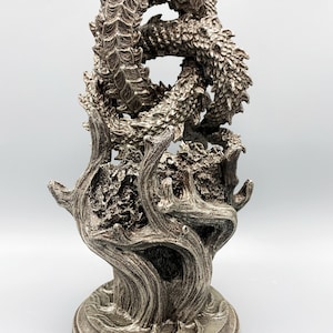 Ouroboros/ World Serpent Statue, Hand Painted Resin Sculpture | Norse ...