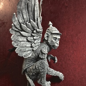 Flying Monkey Ornament, Hand Painted Resin Sculpture | Mythical ...