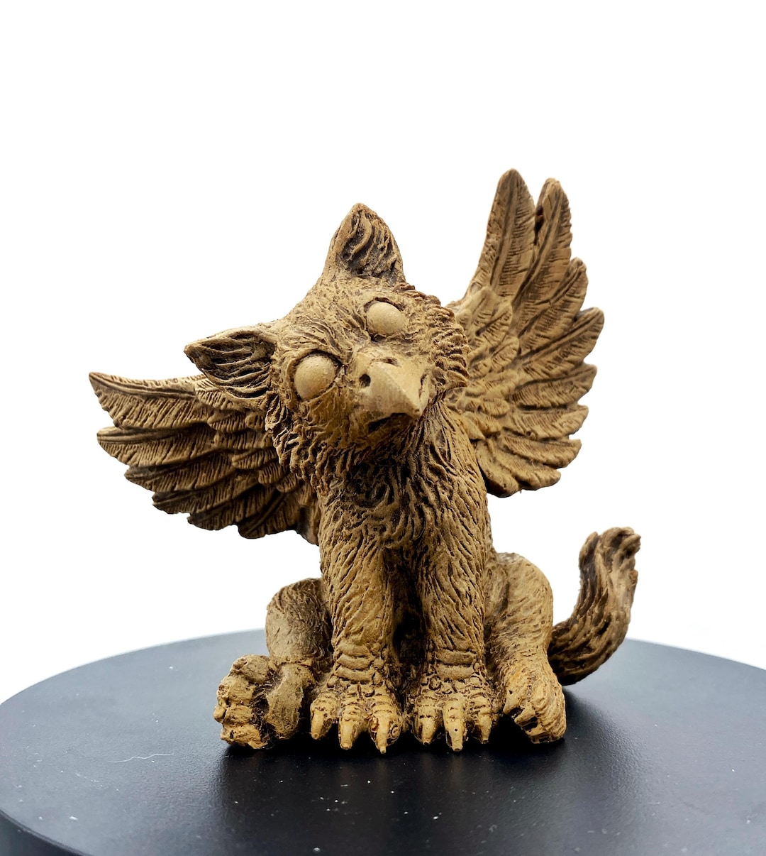 Baby Griffin Statue, Hand Painted Resin Sculpture | Mythical Creature ...