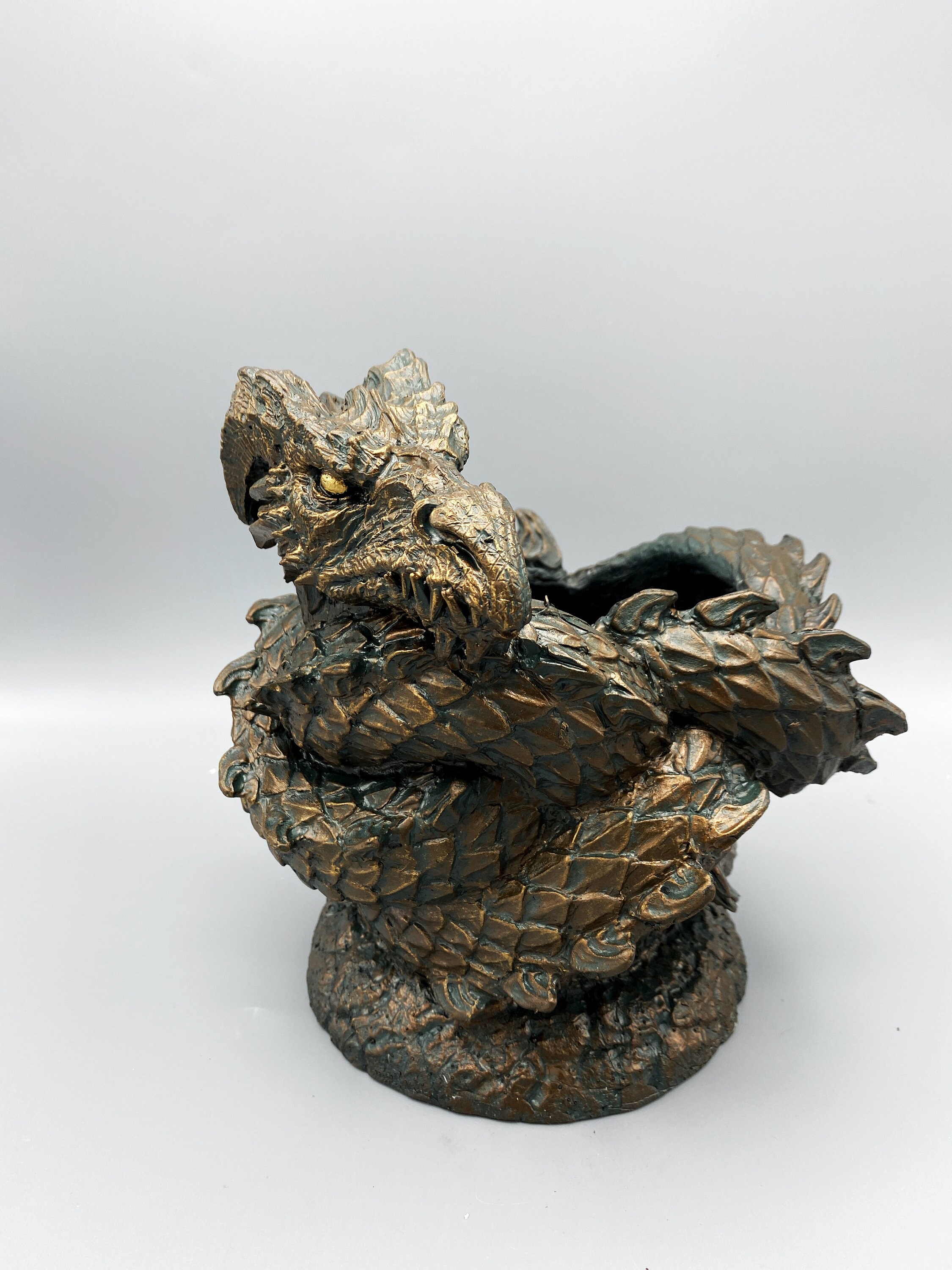 Coiled Dragon Planter, Large Version | Unique Mythic Creature Home ...