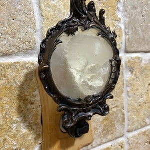 Spectral Skull Nightlight, Hand Painted Resin Sculpture | Victorian ...