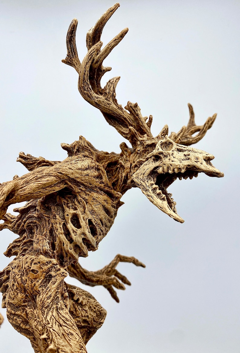 Leshen/ Wendigo Statue, Hand Painted Resin Sculpture | Mythical ...