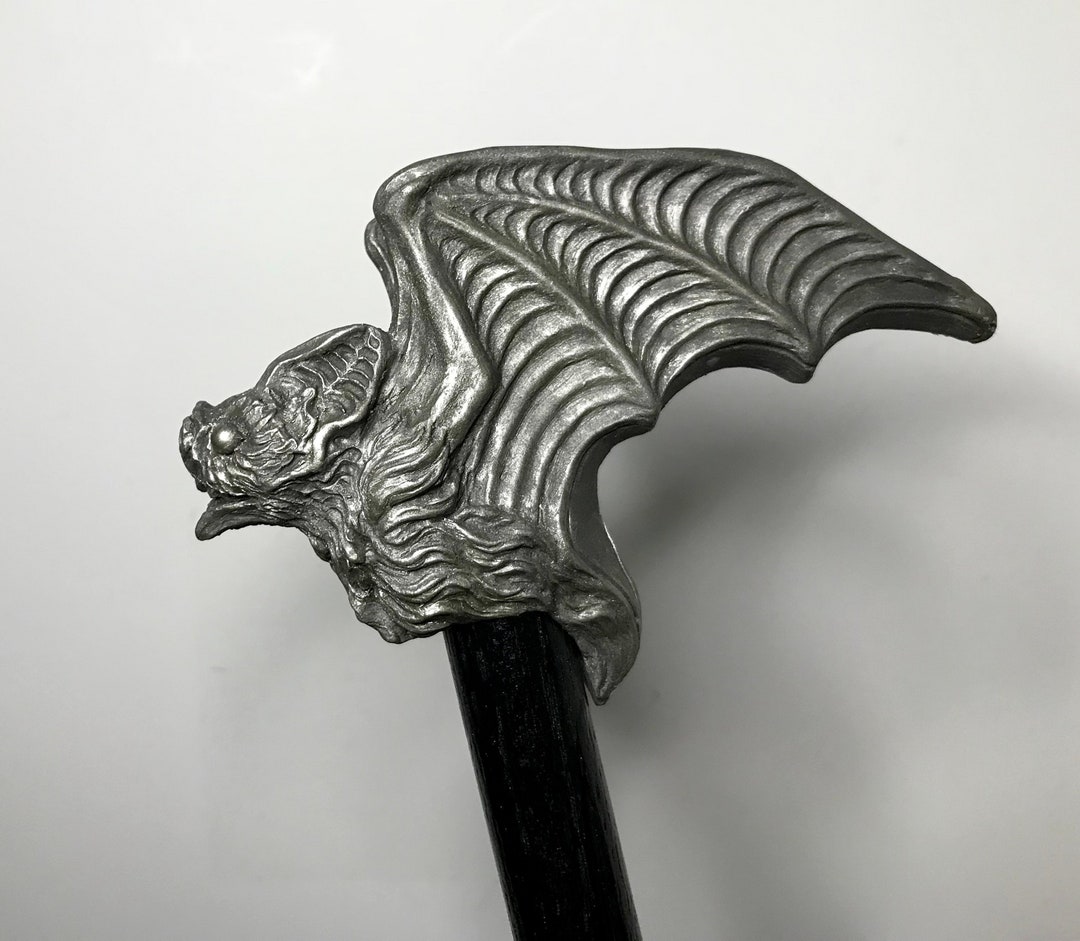 Vampire Bat Cane, Hand Sculpted Walking Stick | Victorian Gothic Cane ...