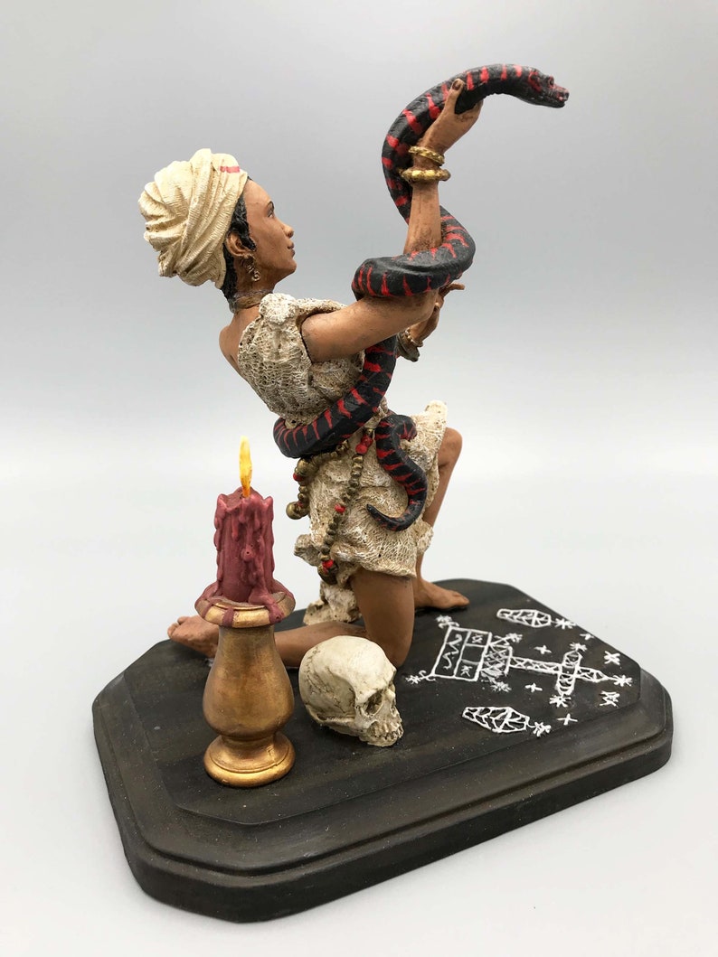 Marie Laveau, Voodoo Queen of New Orleans Statue, Full Color Resin ...