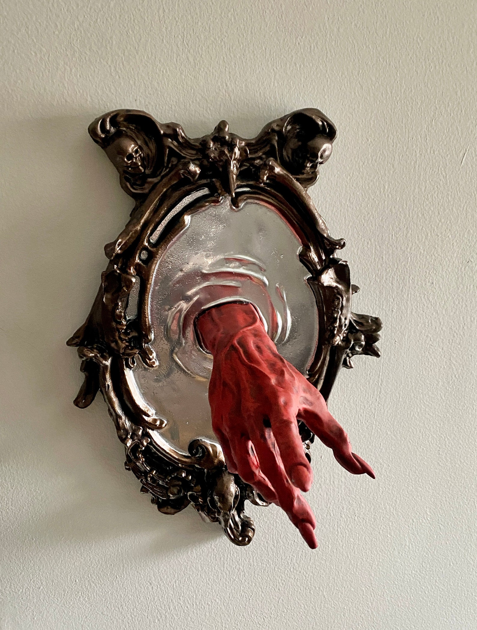 Spectral Hand Wall Plaque, Large Version, Blood Red, Resin | Victorian ...