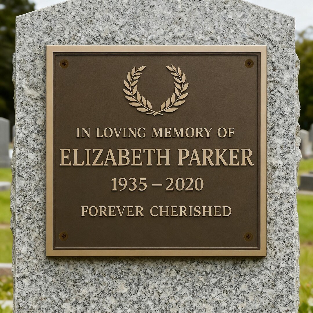 Custom Solid Bronze Plaque – Antique Brass Sign, Personalized Memorial ...