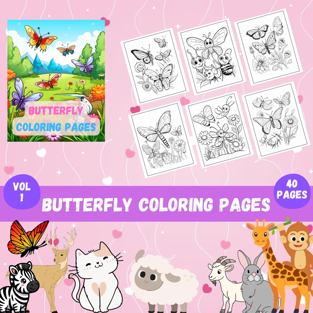 Butterfly Coloring Pages Printable | Detailed Nature Insect Art ...