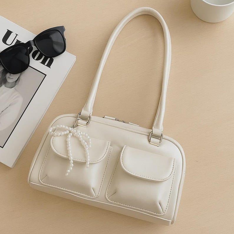 Bolso bandolera con lazo – Bolso tipo almohada de estilo coreano para ...