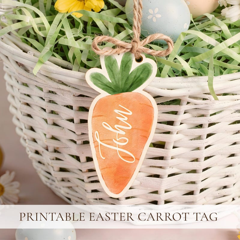 Easter Name Tags Basket - Etsy