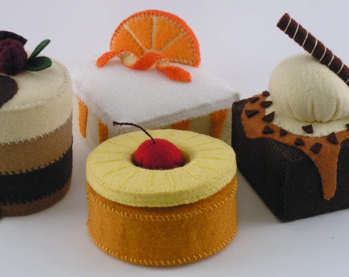 Ready to Ship! Felt Food Fancy Cakes, Play Food, Pretend Food - Etsy