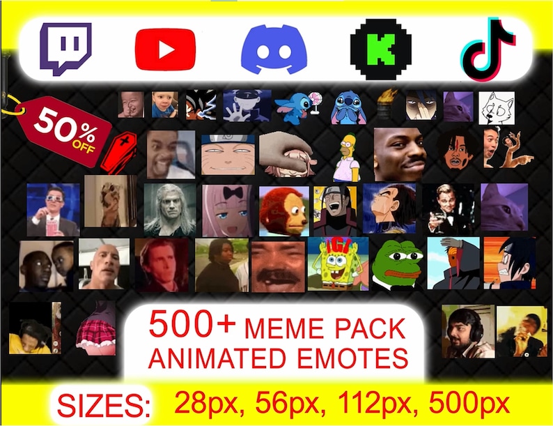 500+ Animated Meme Emotes Pack for Twitch, Discord & Youtube | Funny ...