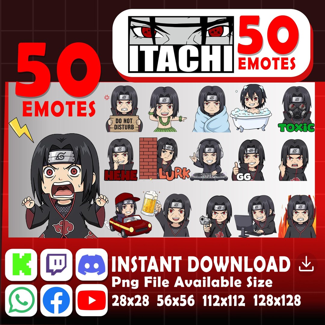Chibi Ninja Streamer Emotes | 50 PNG Reactions (digital Download ...