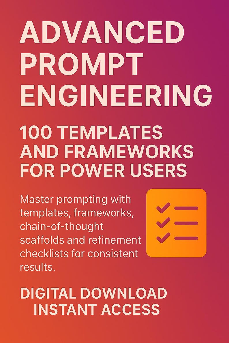 AI Prompt Engineering Templates – Digital Download - Etsy