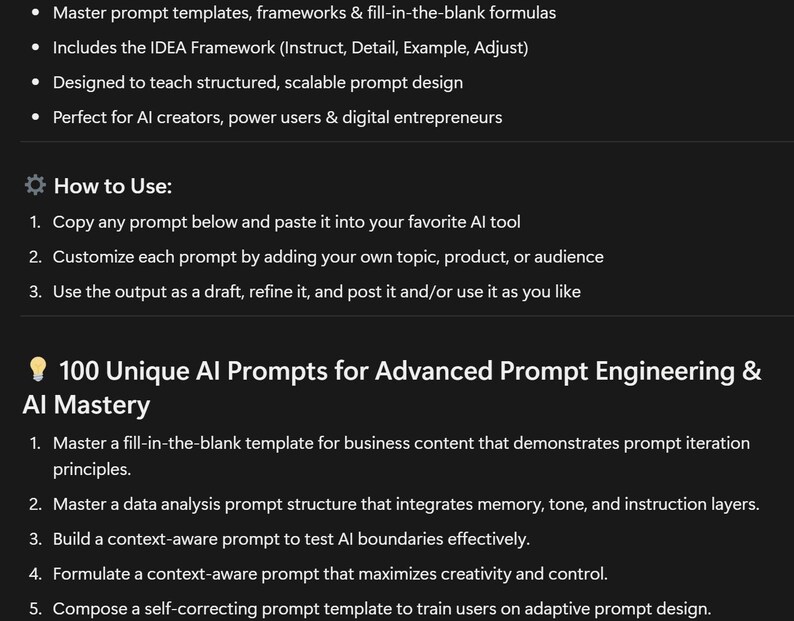 AI Prompt Engineering Templates – Digital Download - Etsy