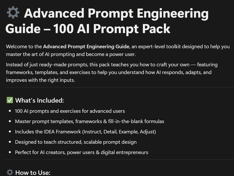 AI Prompt Engineering Templates – Digital Download - Etsy