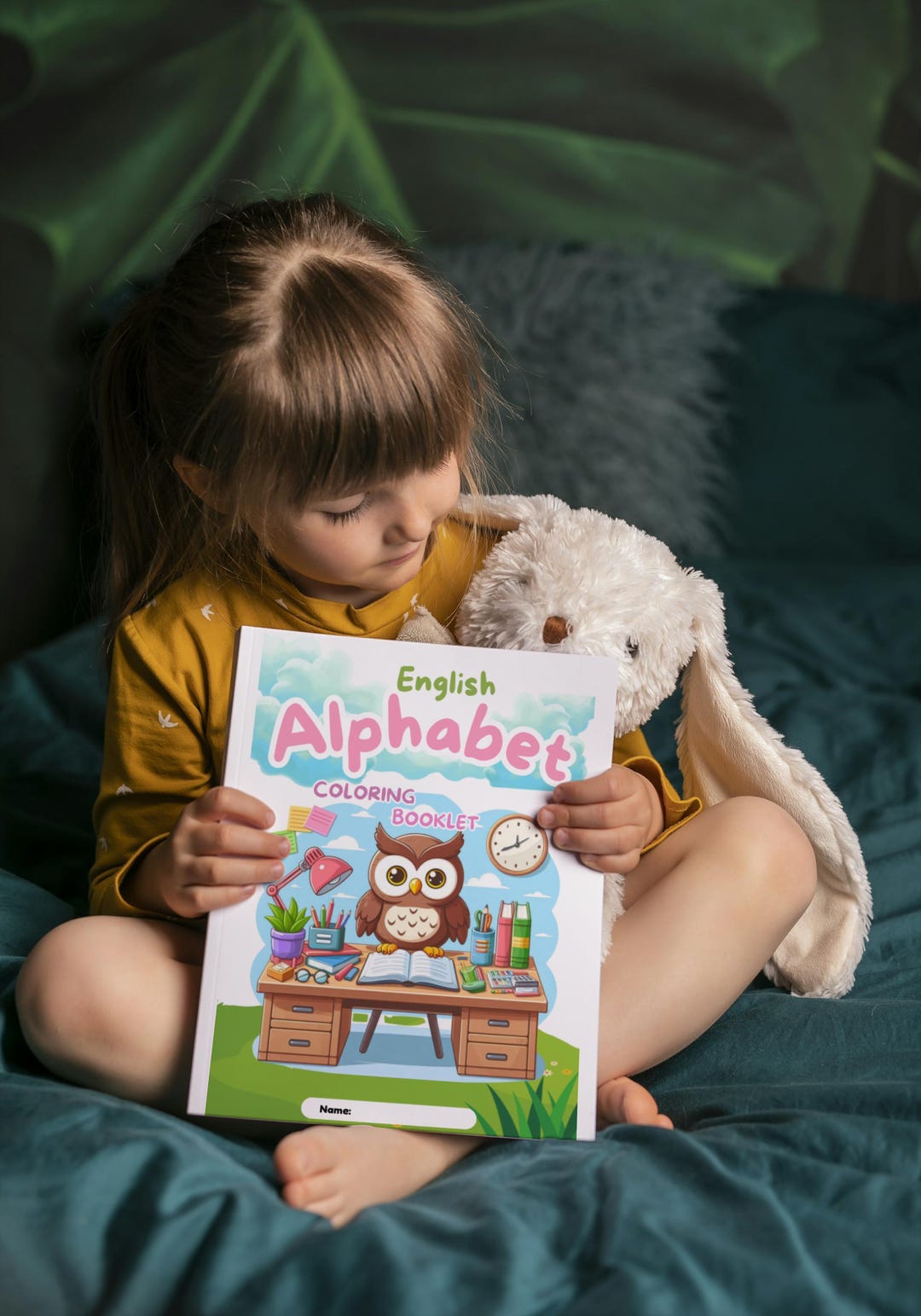 English Alphabet Workbook and Coloring Book, 3 Pages per Letter, 75 ...