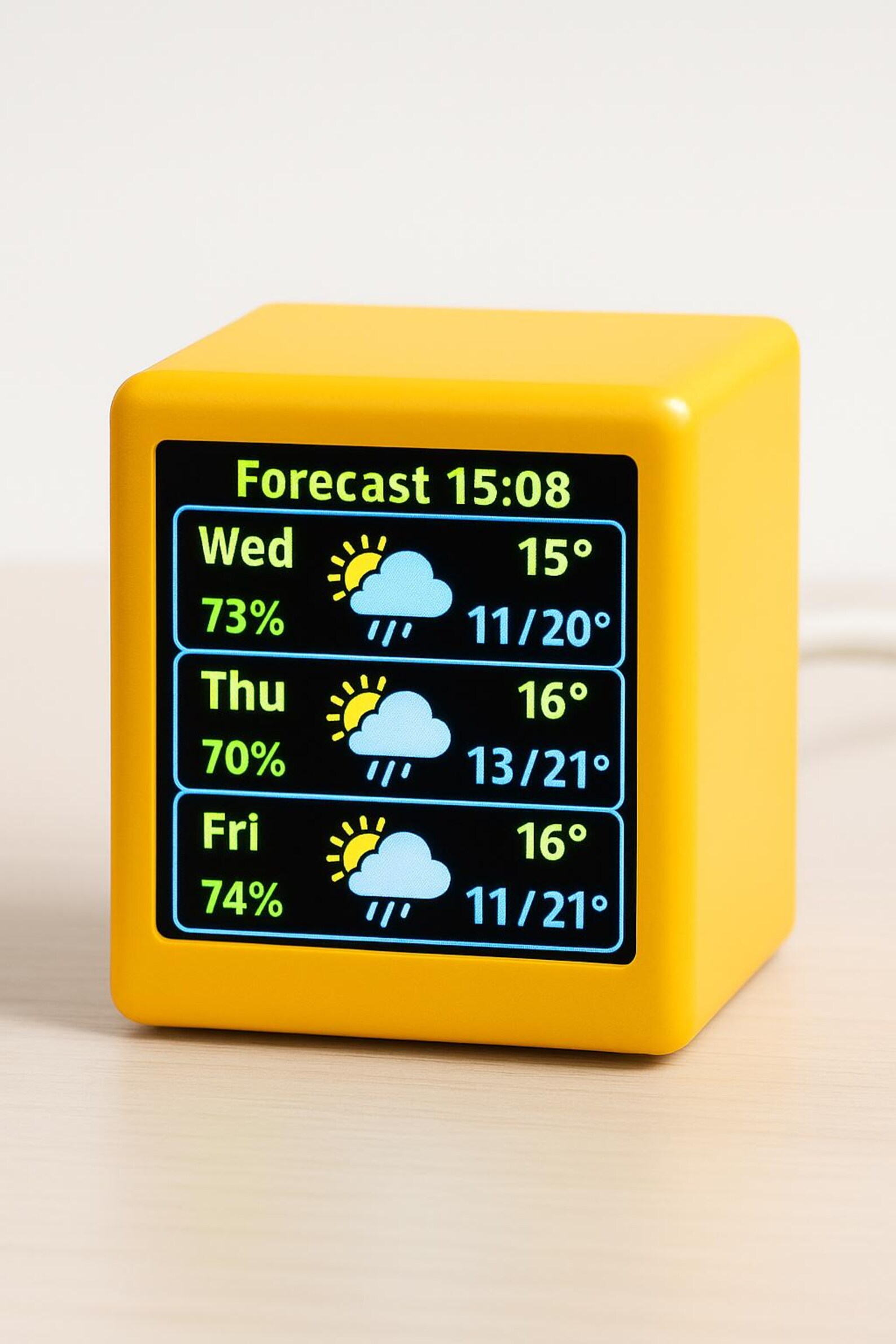 Smart Wifi Clock – Weather Station, Time Display & Animated Gifs | Mini ...