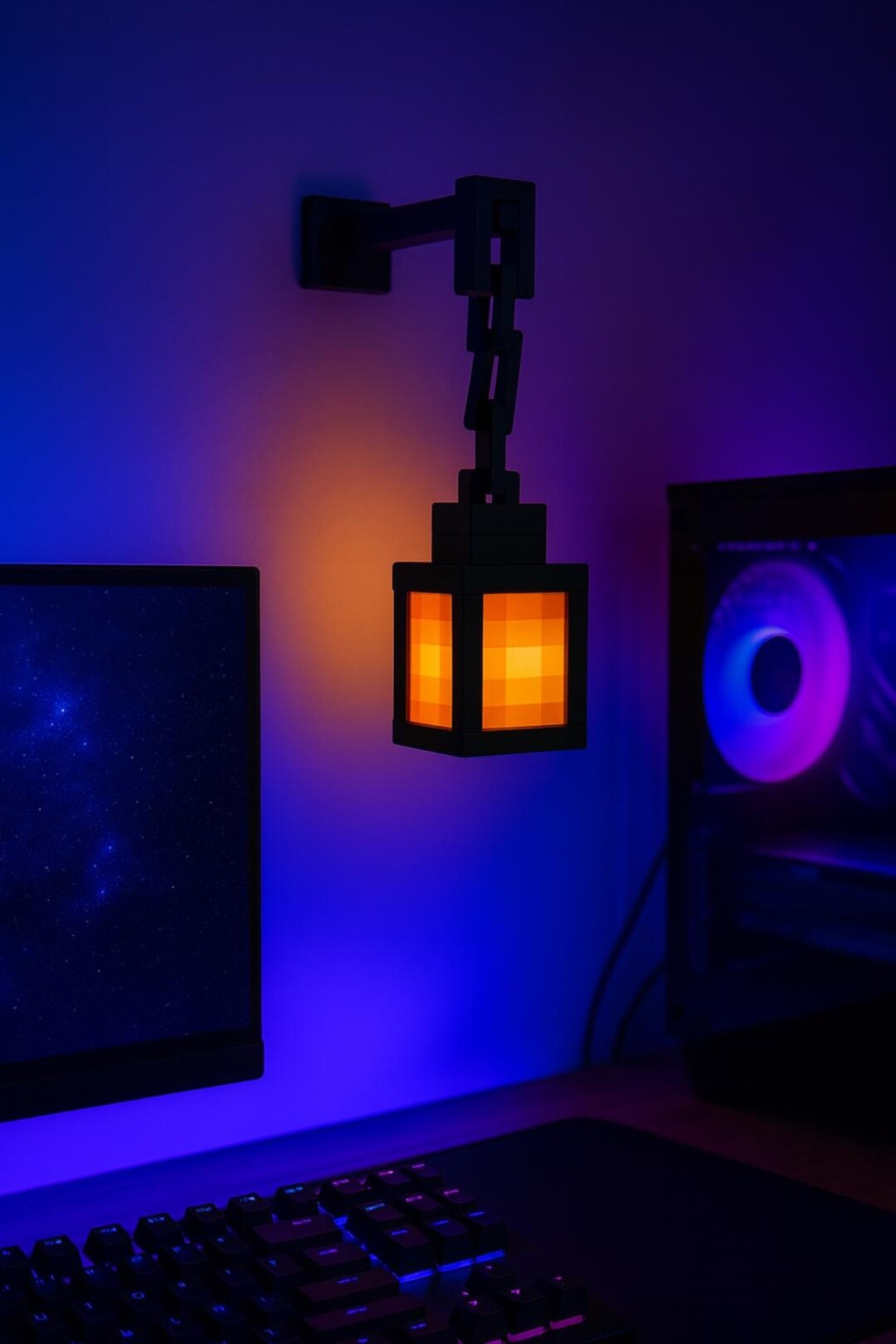 RGB Pixel Art Gaming Lamp – USB-C Rechargeable Lantern - Etsy