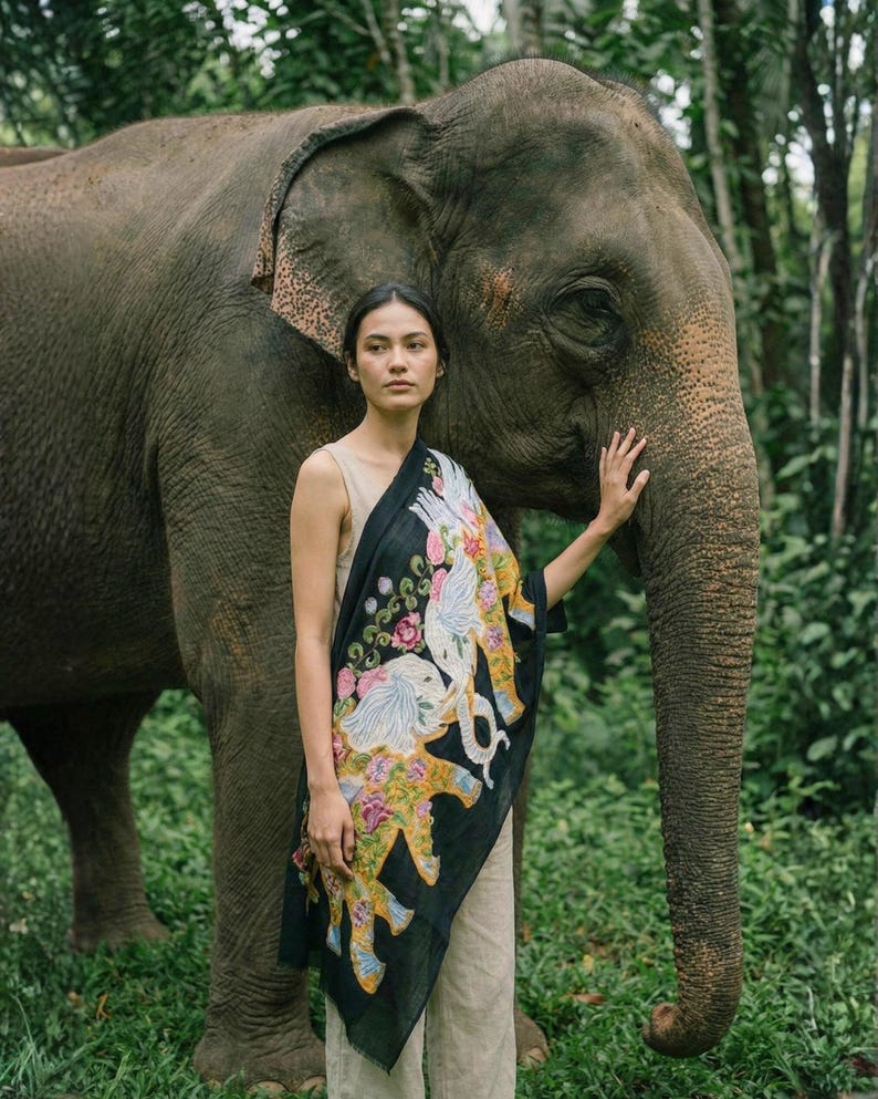 Kashmiri Tusha Masterpiece Shawl | "the Elephant" Hand Embroidered ...