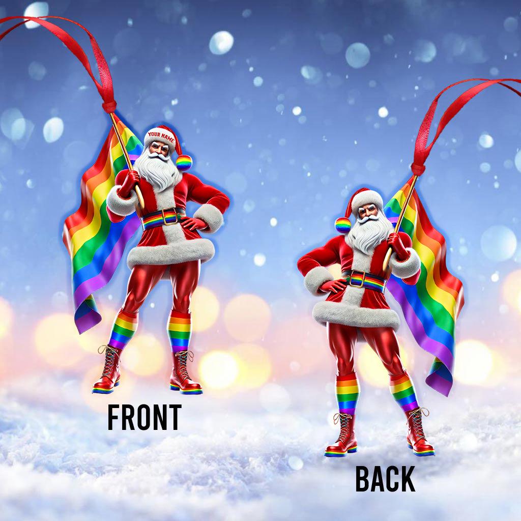 Personalized Christmas Pride Santa Ornament, LGBTQ Holiday Decor - Etsy