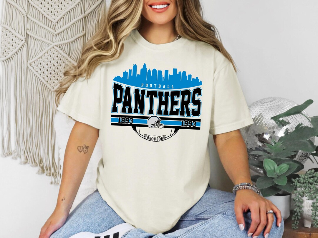 Panthers Football Shirt for Women, Vintage Panthers Graphic Tee, Game ...
