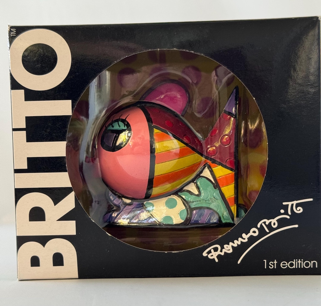 Romero Britto Mini Figurine: Pink Fish * NEW * - Etsy