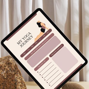 Printable Yoga Planner Tracker Journal Daily Routine Diary Wellness ...