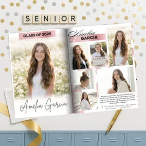 Senior Yearbook Ad Template – Editable Canva Graduation Tribute Page ...
