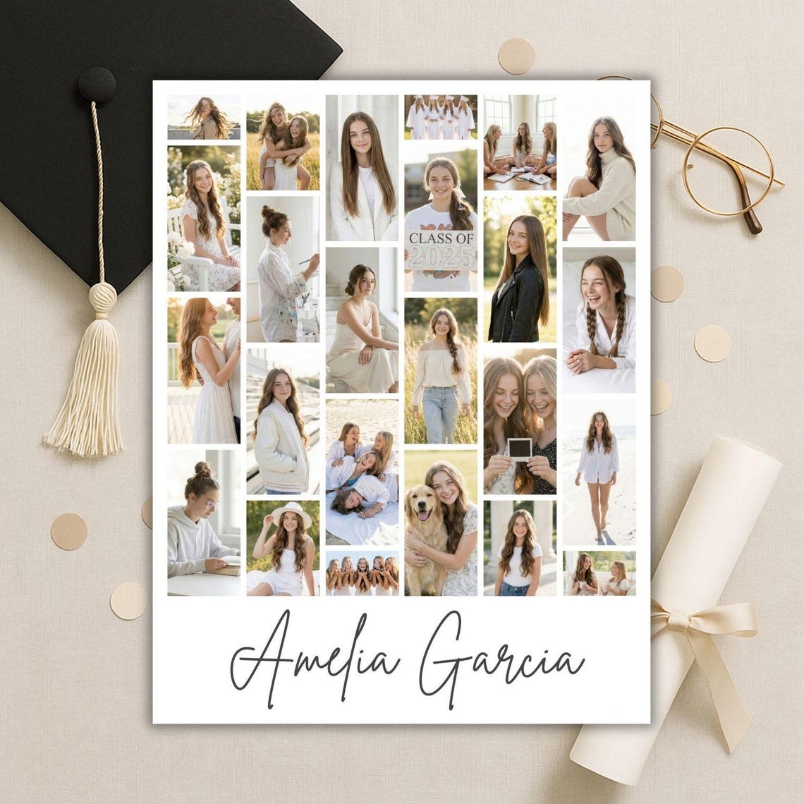 Senior Yearbook Ad Template – Editable Canva Graduation Tribute Page ...