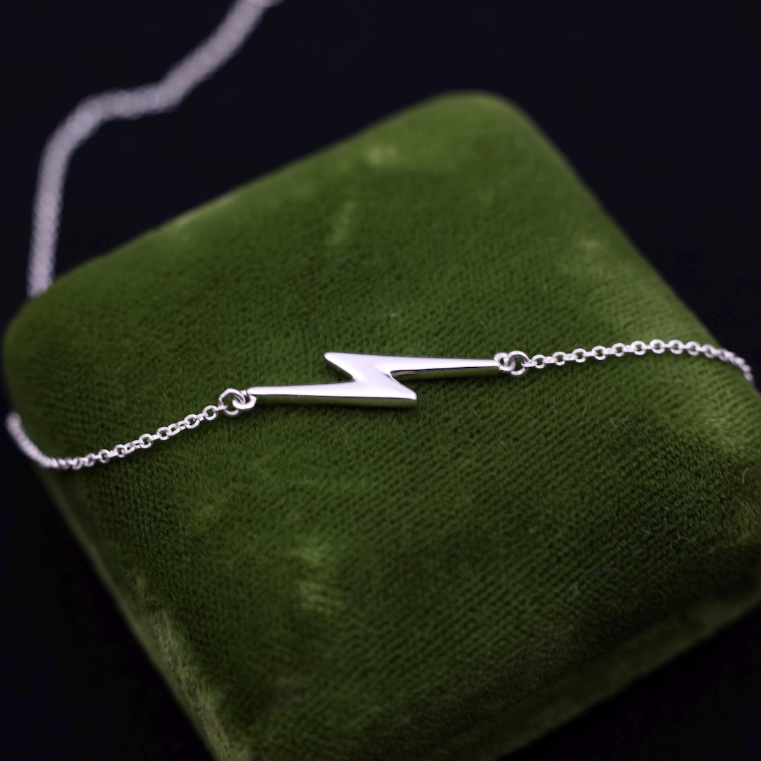 Small Lighting Bolt Necklace, Simple Minimalist Delicate Charm Necklace ...